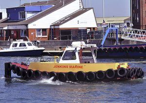 small shallow draft road transportable workboats for restricted sites